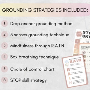 Grounding Poster Bundle | Grounding Exercise Printable | Grounding ...