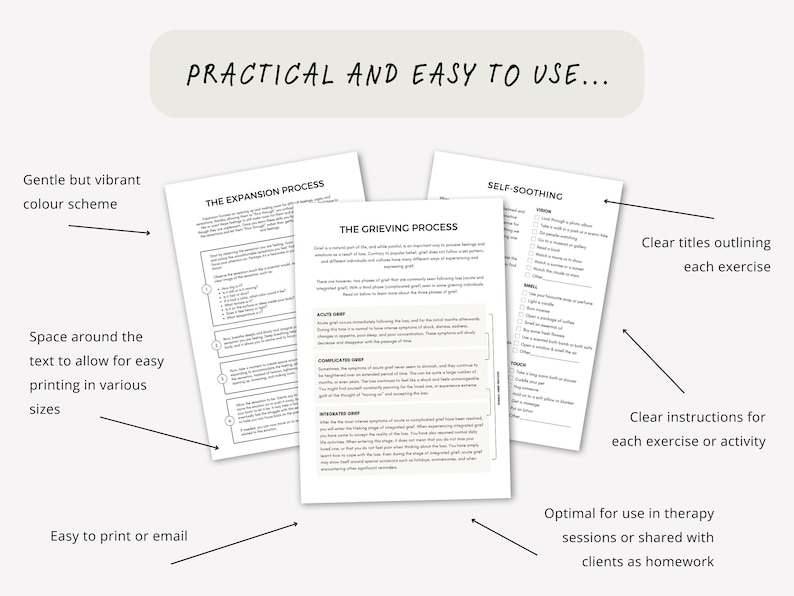 Grief and Loss Worksheets, Therapy Tools for Coping With Grief ...