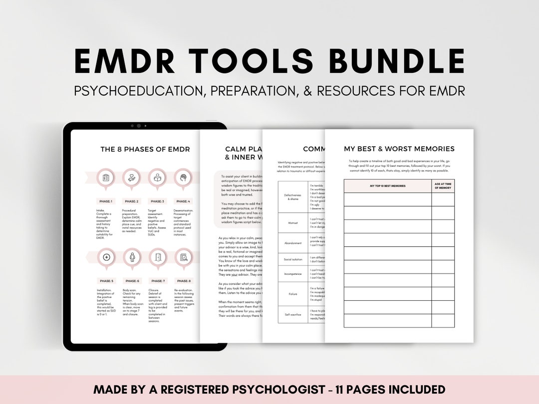 EMDR Worksheets Bundle: Trauma Therapy Exercises (digital Download) - Etsy