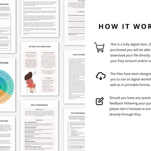 Sitting With Emotions Worksheets, Therapist Resource to Help Clients ...