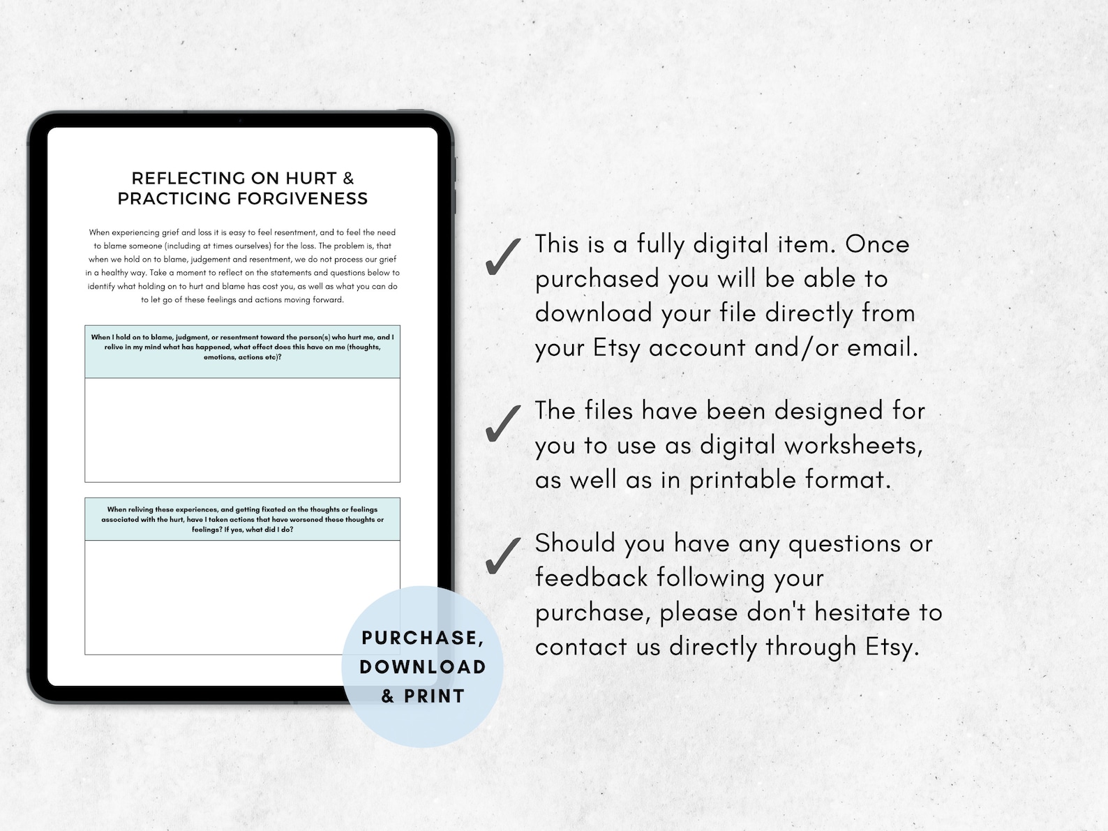 Grief Therapy Worksheets for Adults, Coping Skills for Grief and Loss ...