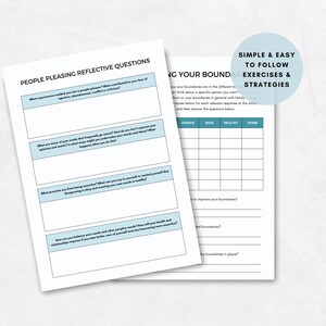 People Pleasing & Boundary Setting Worksheets: Therapist Resource ...