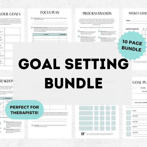 Goal Worksheets Psychology - Etsy