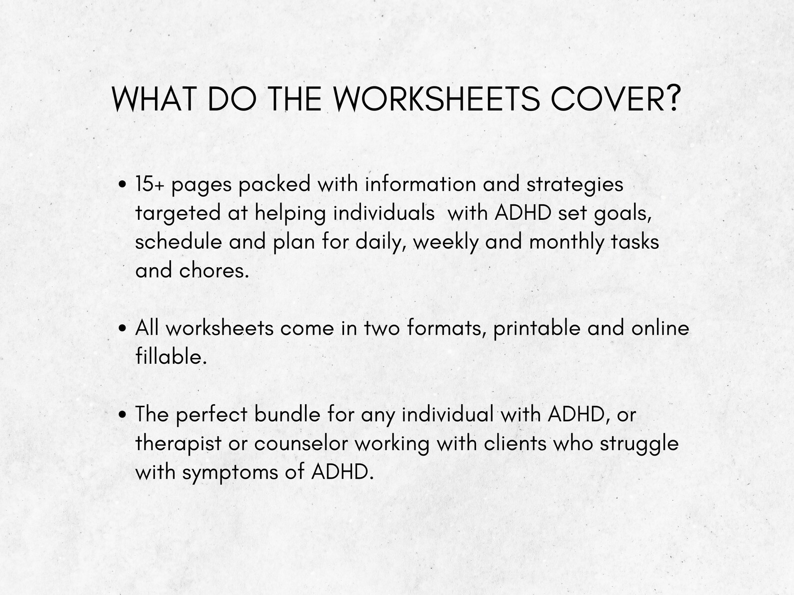 ADHD Chore Chart and Checklist Bundle, ADHD Symptoms, Executive ...