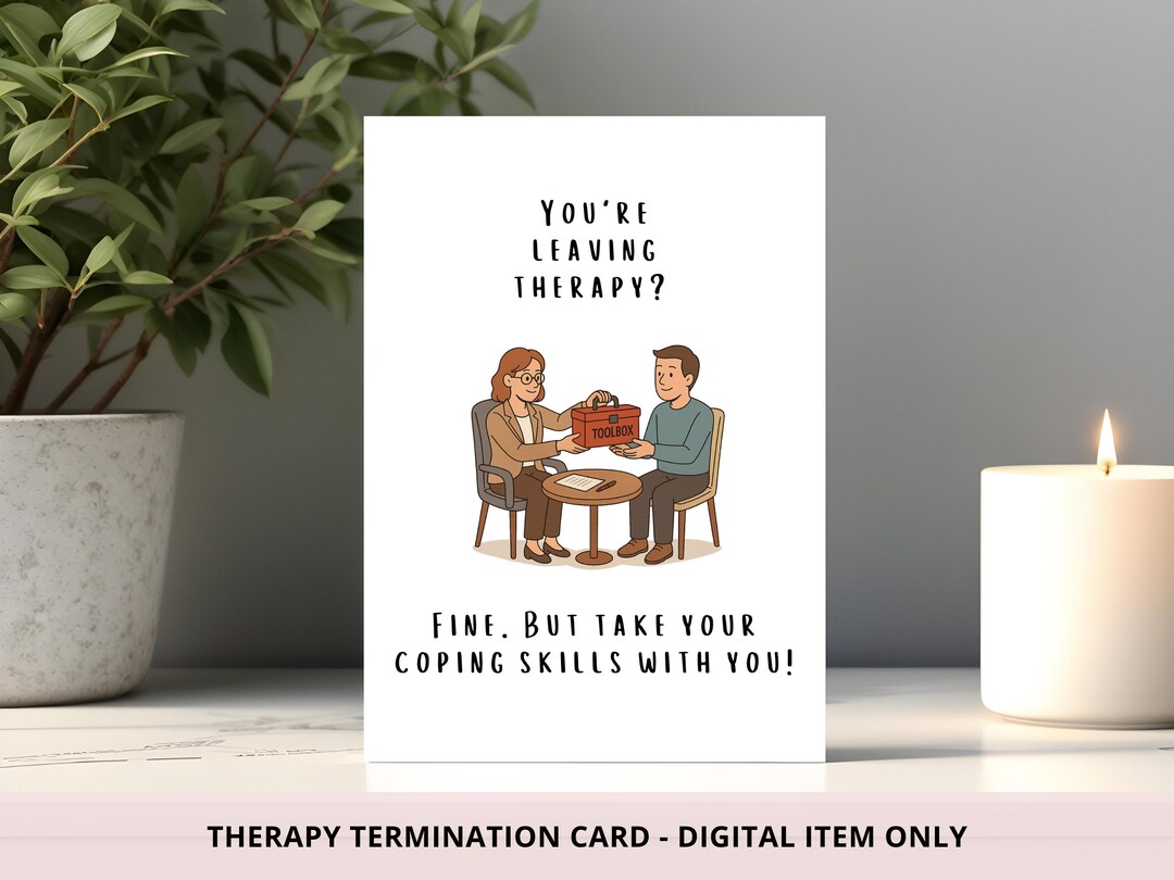 End of Therapy Card Design to Celebrate Client Progress Therapy ...