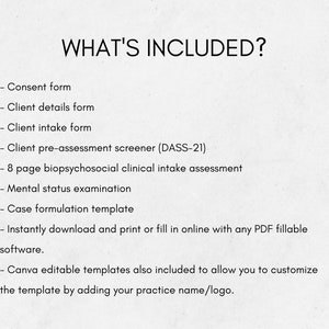 Therapy Intake Form Bundle, Canva Editable Therapist Resource ...