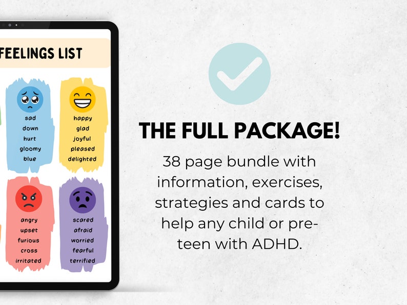 ADHD Coping Skills Worksheets: CBT Bundle for Kids (printable ...