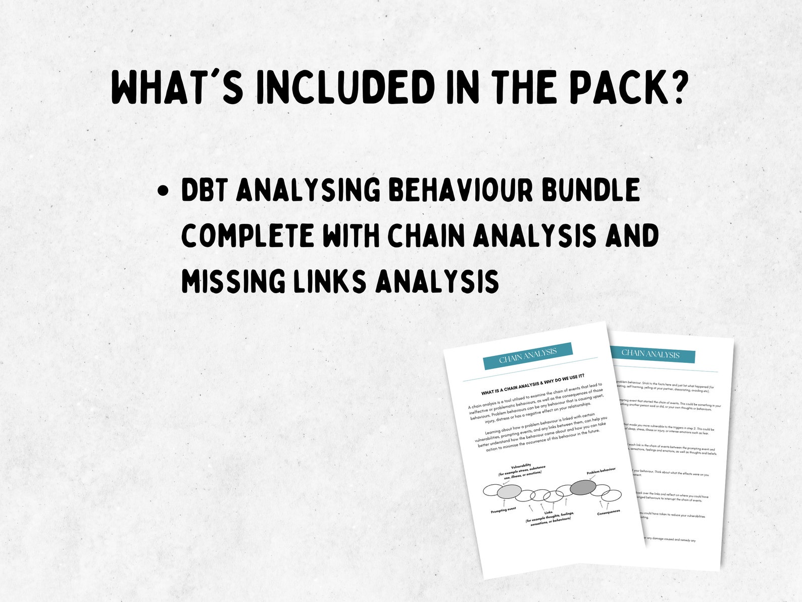 Chain Analysis Worksheets Bundle | DBT Skills for Teens | Dbt Therapy ...