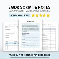 EMDR Bundle, EMDR Worksheets, Emdr Tools, Emdr Cognitive Interweave ...
