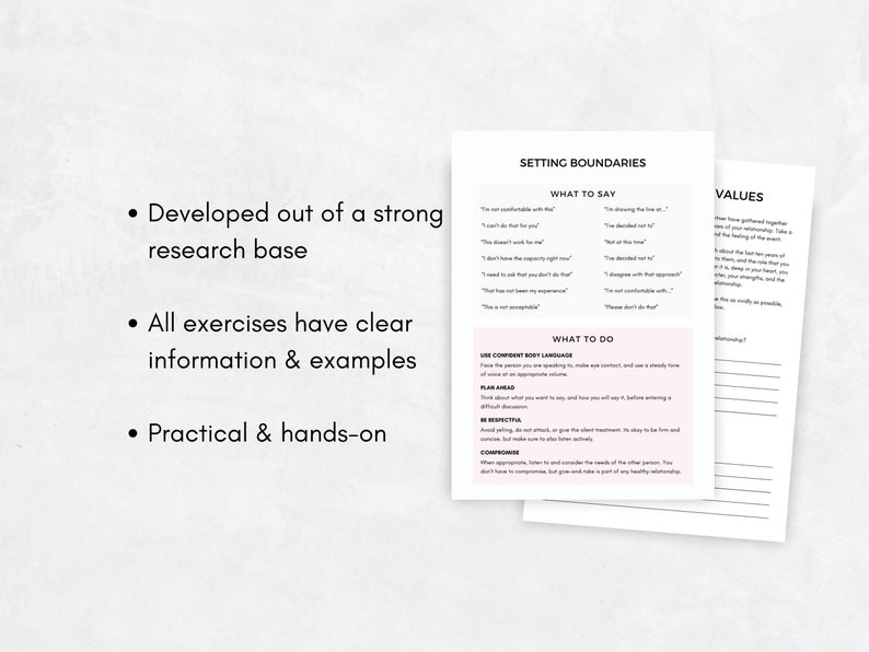 Boundary Setting Worksheets Bundle: Healthy Relationships ...
