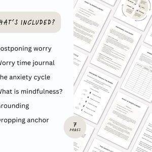 Anxiety Worksheets for Managing Worry and Stress, Postpone Worries With ...