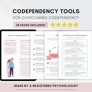 Codependency Worksheets Bundle With Boundary Setting Therapist Resource (PDF Digital Download ...