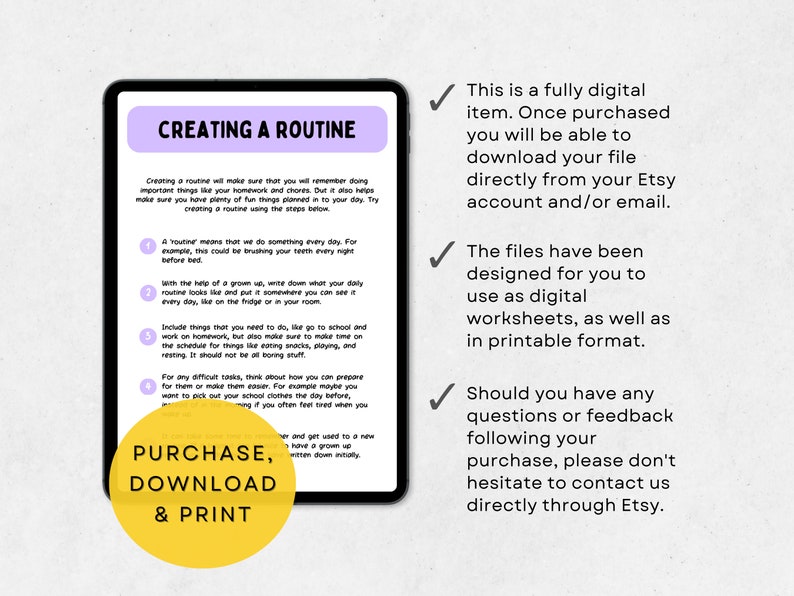 Kids ADHD Toolbox Bundle ADHD for Kids Planner Worksheets Children ...