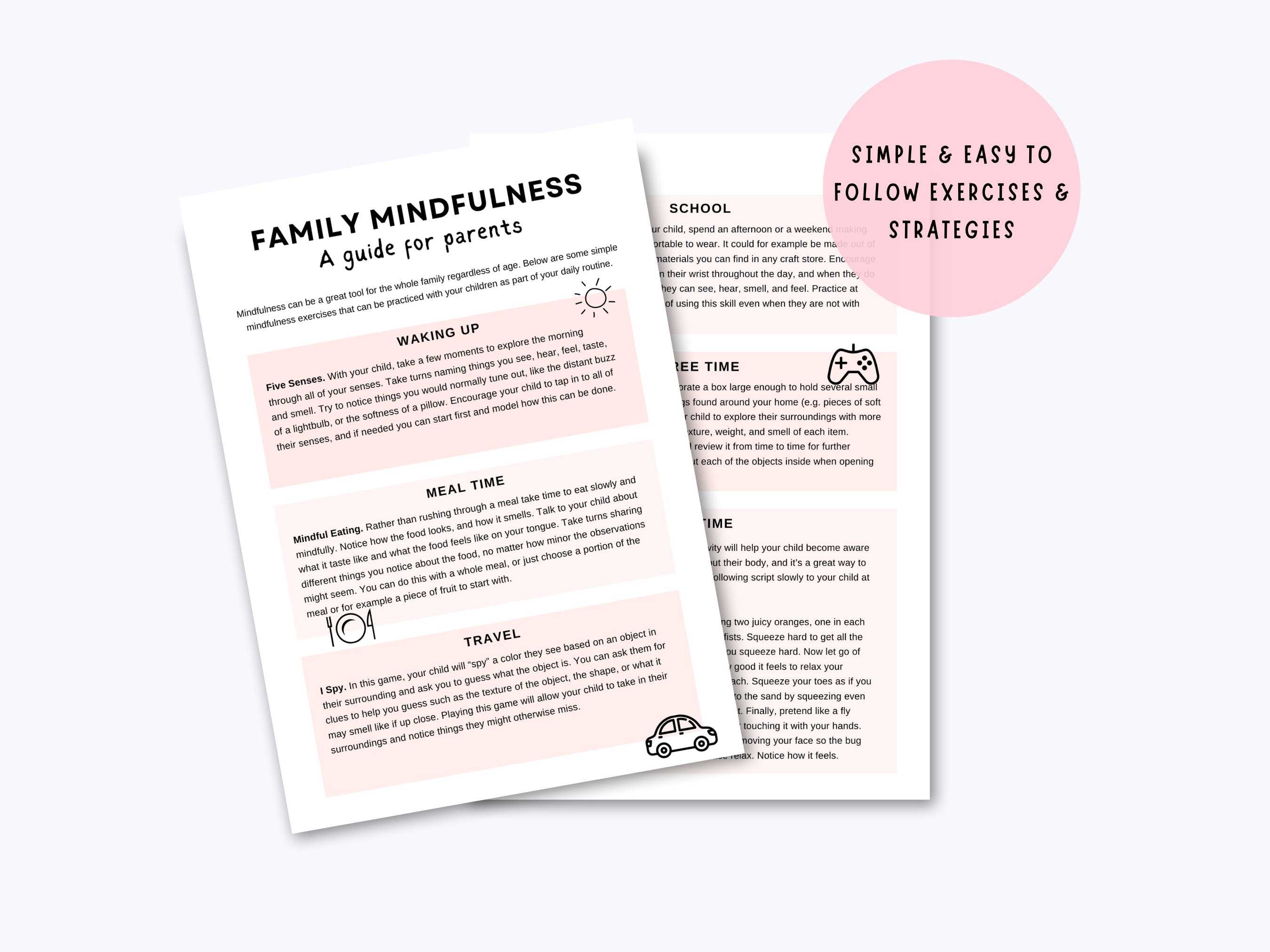 Mindfulness for Kids Therapy Worksheets Bundle, Childrens Grounding ...
