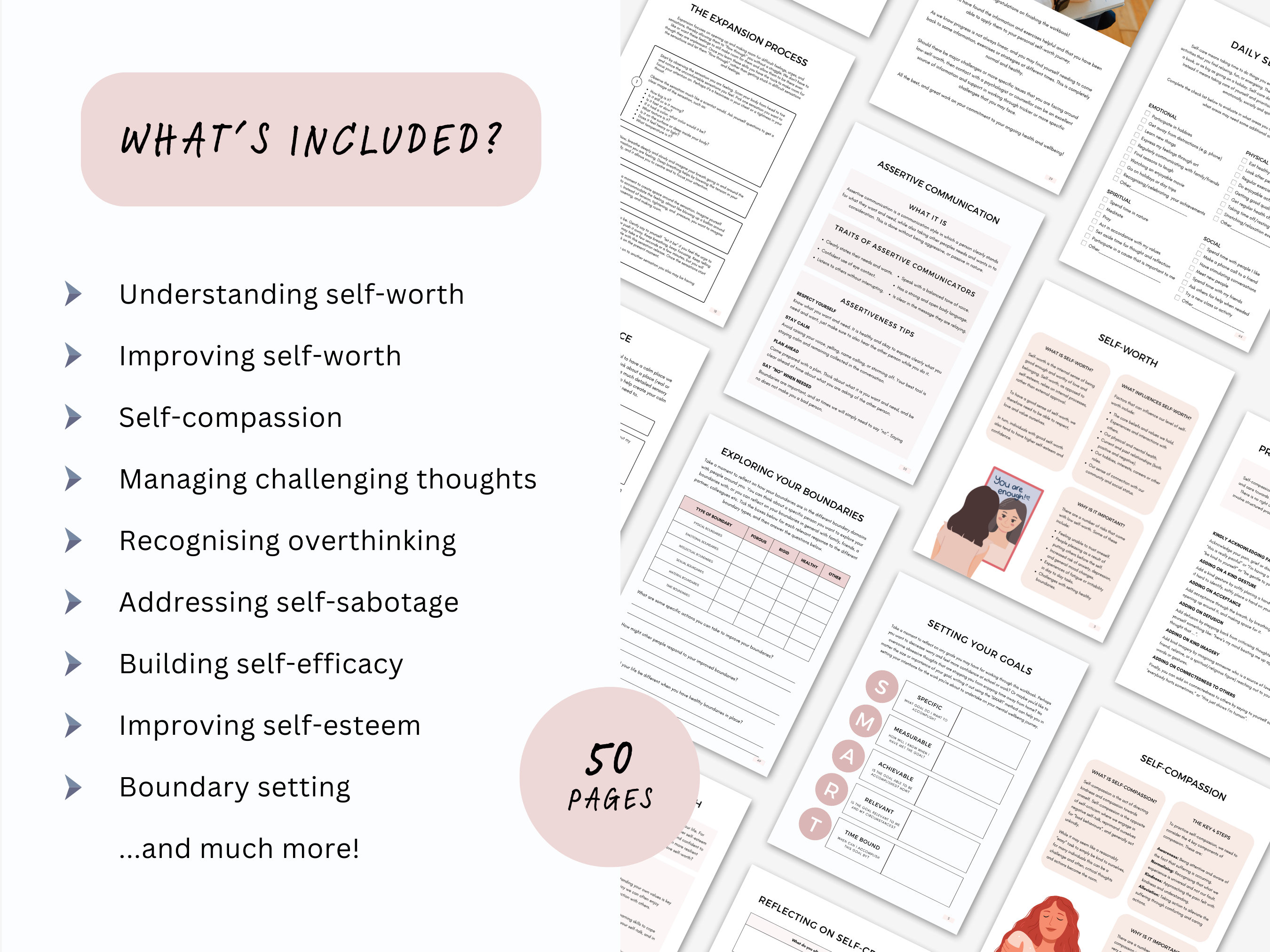 Self Worth Workbook for Improving Self Esteem and Self Worth ...