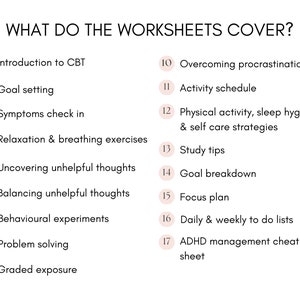 ADHD Worksheets Mega Bundle ADHD Workbook for Adults & Teens - Etsy