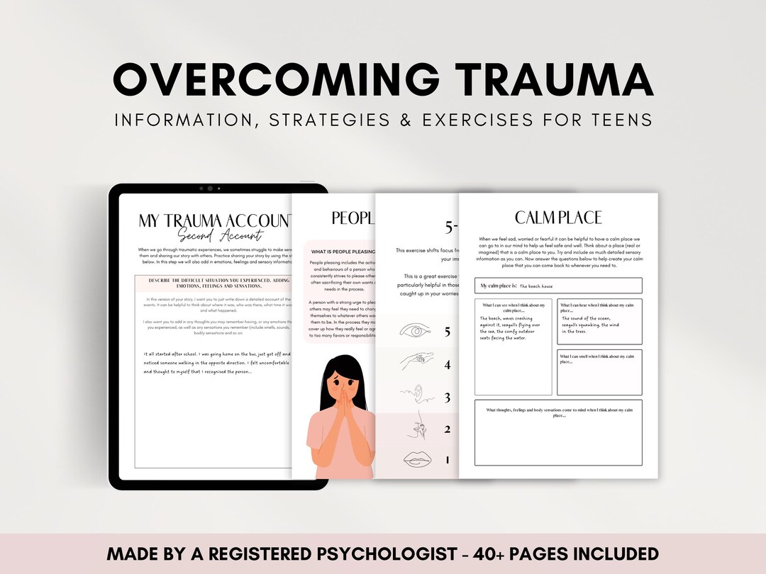 Trauma Therapy Worksheets for Teens: PTSD Coping Skills (printable ...