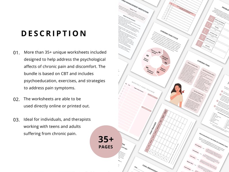 CBT Worksheets for Addressing Symptoms of Chronic Pain, CBT for Pain ...