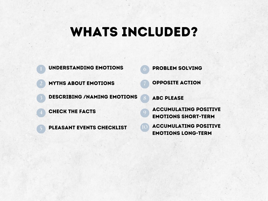 DBT Emotional Regulation Worksheets Bundle: Therapy Tools (PDF Digital ...