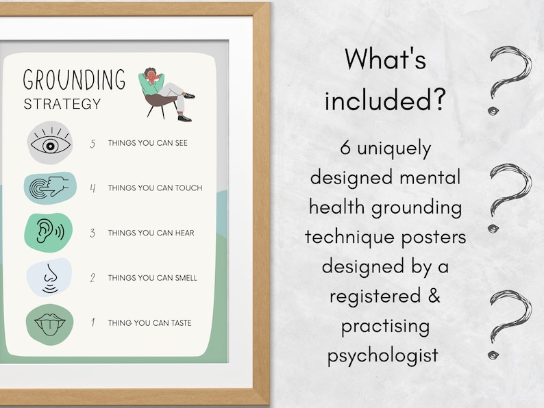 Grounding Poster Bundle for Counselor Grounding Exercise Prints for ...