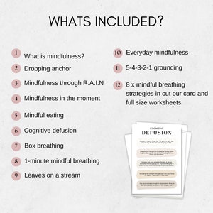 Mindfulness Worksheets for Adults and Teens | Mindfulness Breathing ...