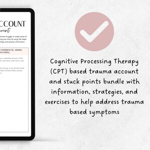 CPT Trauma Account & Stuck Points Bundle | Trauma Worksheets | Trauma ...