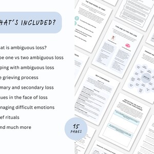 Grief and Loss Worksheets Bundle for Understanding and Managing ...