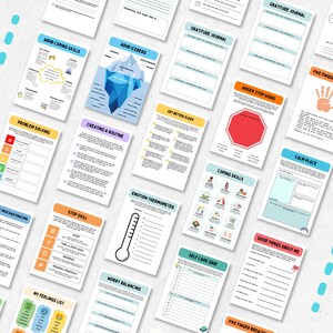 ADHD Worksheets Mega Bundle for Kids, Practical Tools for Emotional ...