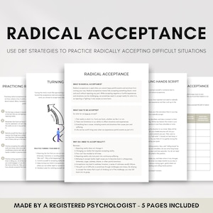 DBT Radical Acceptance Worksheets: Emotional Regulation Therapy (digital Download) - Etsy