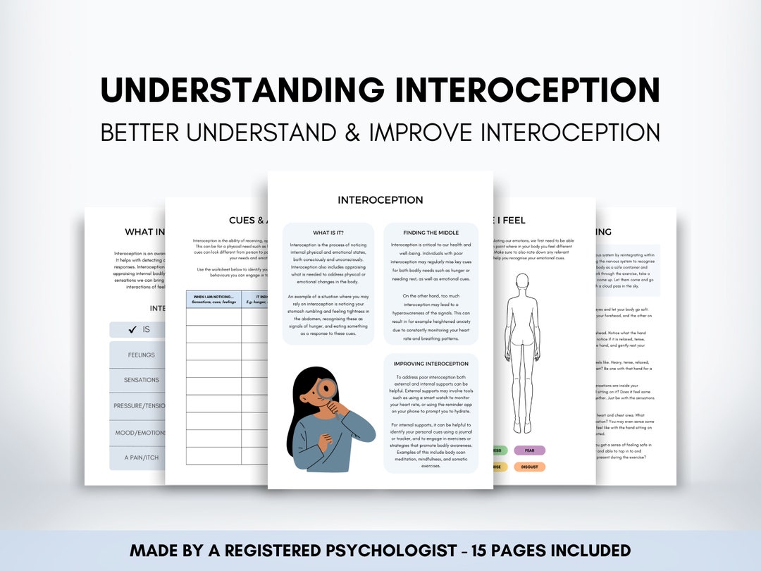 Interoception Worksheets for Understanding Feelings and Emotions ...