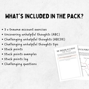 CPT Trauma Account & Stuck Points Bundle for Social Emotional Learning ...