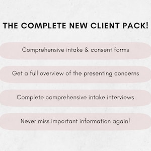 Therapy Intake Form Bundle, Canva Editable Therapist Resource ...