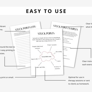CPT Trauma Worksheets: Stuck Points, Triggers, PTSD (printable ...