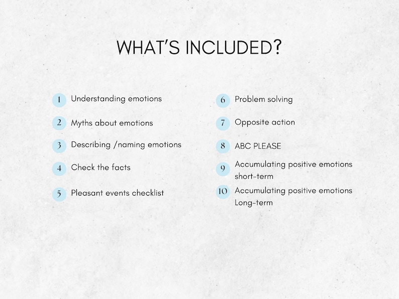 DBT Emotional Regulation Worksheets: Coping Skills & Problem Solving ...