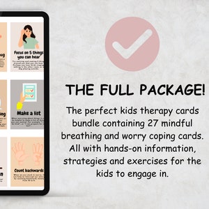 Kids Coping Cards & Breathing Cards Bundle | Anxiety Coping Cards for ...