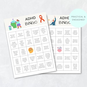 ADHD Bingo Game: Executive Functioning for Teens & Adults (digital ...