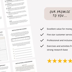 Motivational Interviewing Worksheets for Therapist or Counselor, MI ...