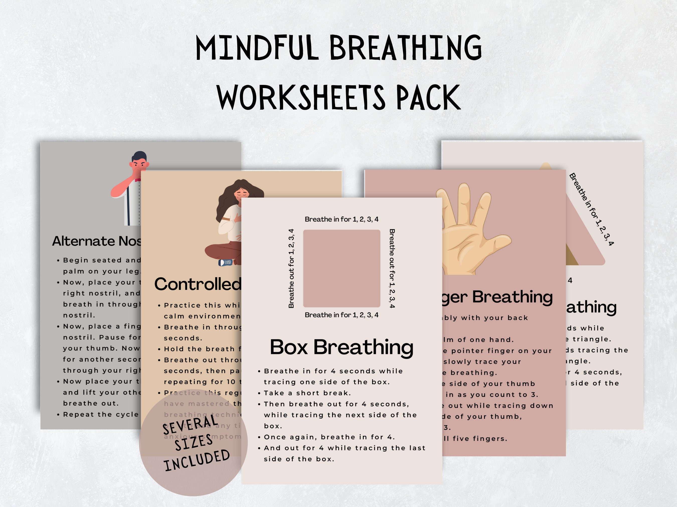 Mindful Breathing Bundle for Teens & Adults | Mindfulness Breathing ...