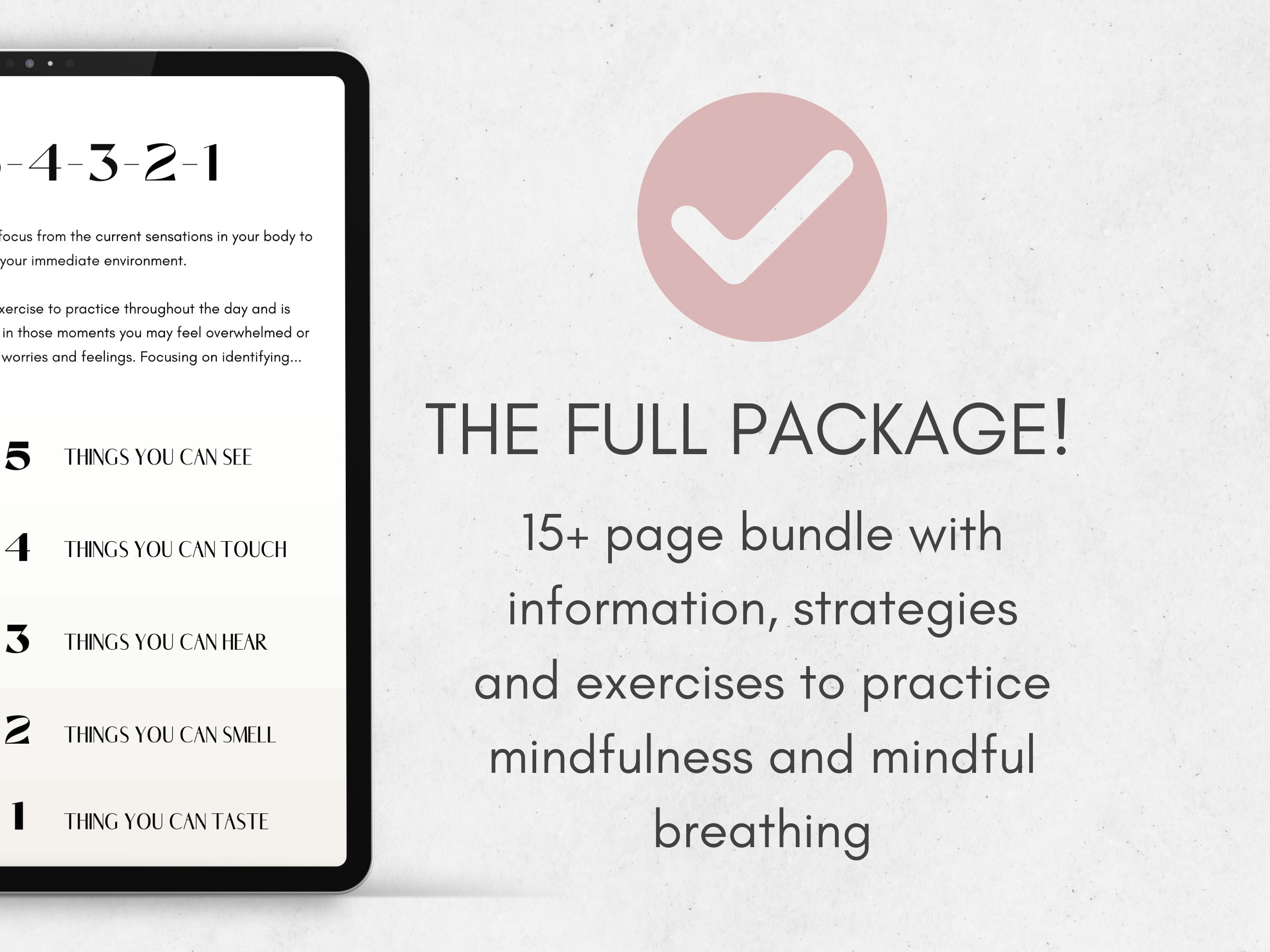 Mindfulness Worksheets for Adults and Teens | Mindfulness Breathing ...