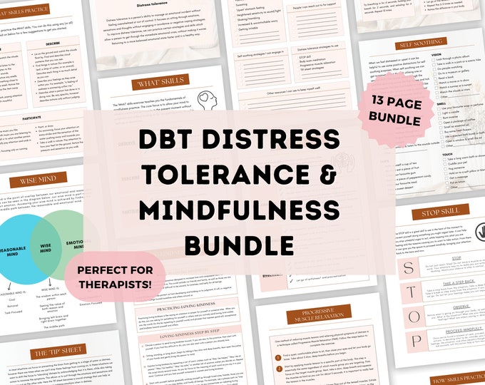 DBT, Distress Tolerance, TIPP Skills, Poster and Handout - Etsy Canada