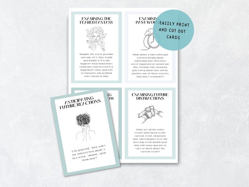 CBT Cards Therapy Bunde Cognitive Disputation & Distortion Cards ...