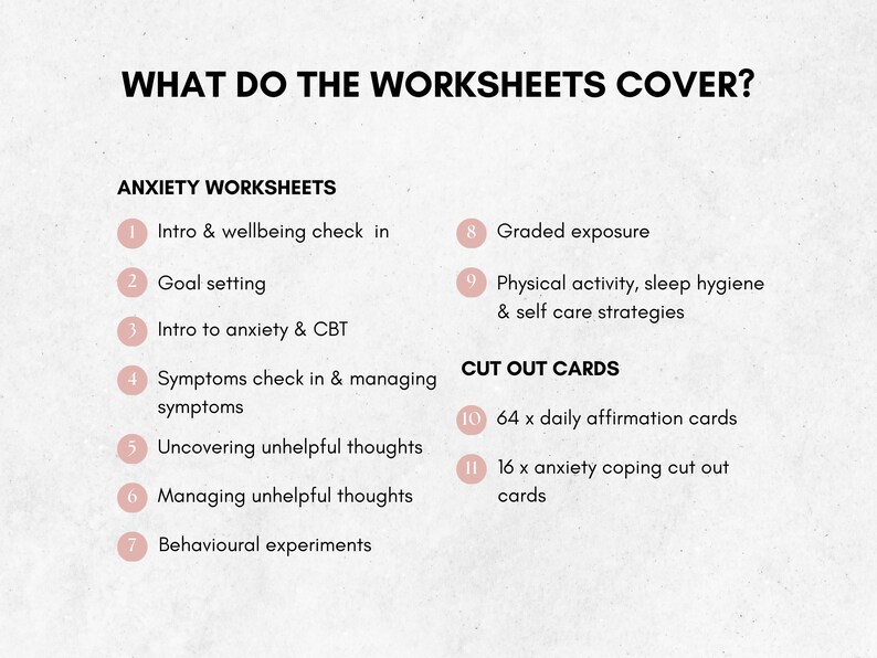 CBT Worksheets for Anxiety Bundle, Uncovering Unhelpful Thoughts ...