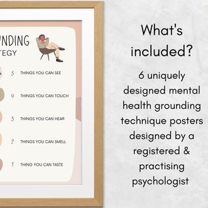 Grounding Poster Bundle | Grounding Exercise Printable | Grounding ...