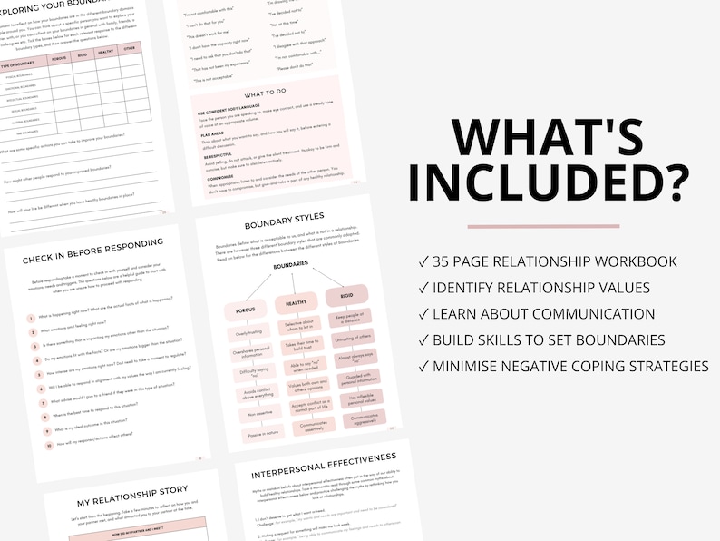 Relationship Workbook for Couples and Individuals, Marriage Counseling ...