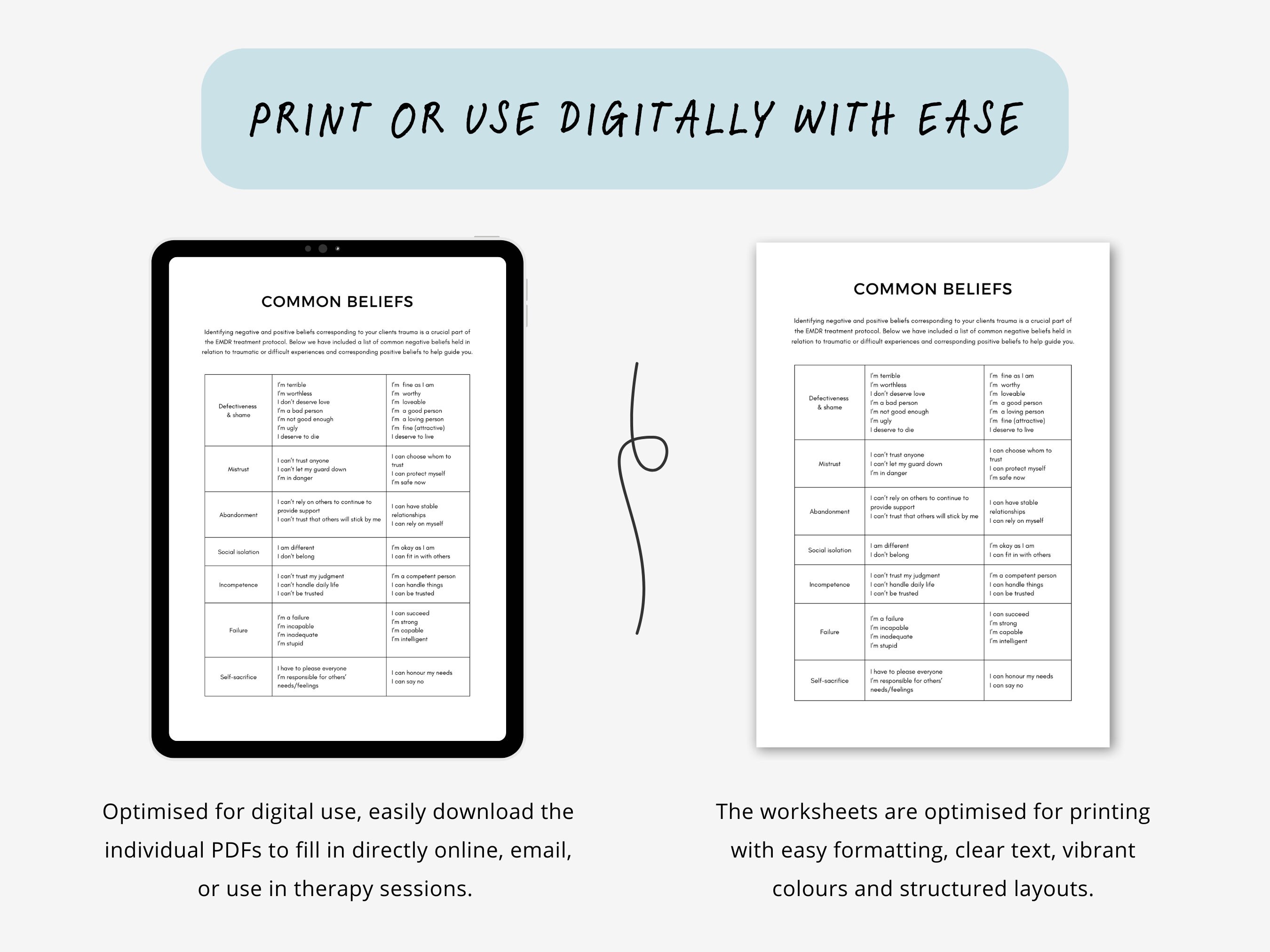 EMDR Script and Notes Bundle: Therapist Trauma Therapy Worksheets ...