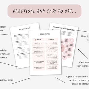 Ambiguous Loss Worksheets: Grief Therapy Resource for Adults & Teens ...