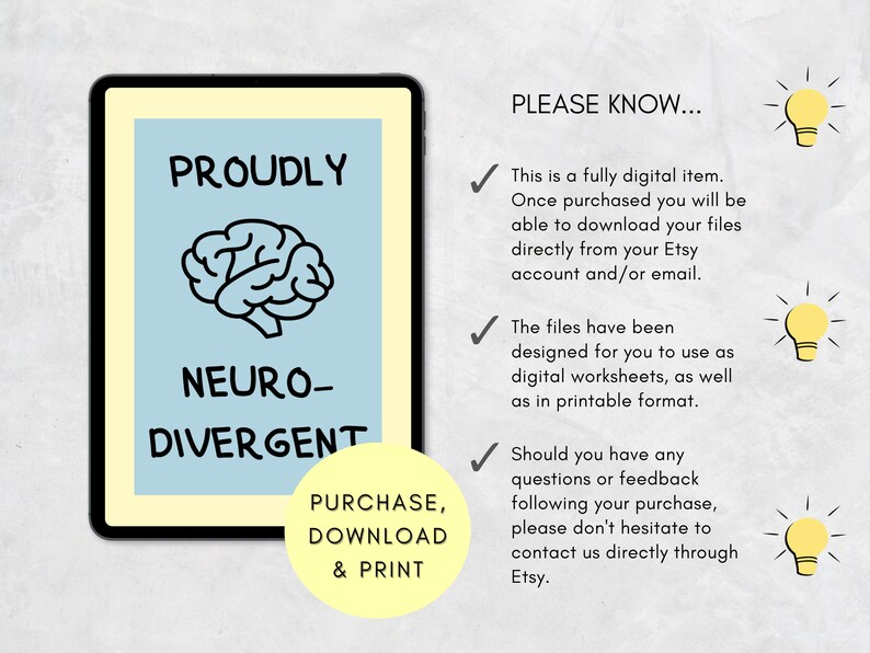 Neurodivergent Poster Bundle for ADHD Awareness, Neurodiversity Print ...
