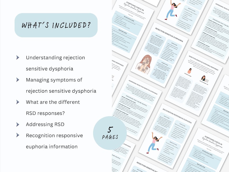 Rejection Therapy Worksheet Bundle for Overcoming Rejection Sensitive ...