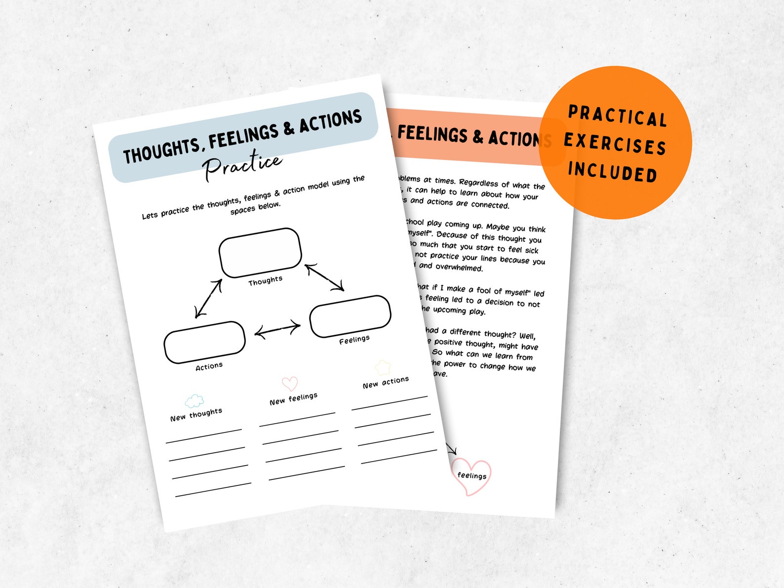 CBT Worksheets for Kids Bundle CBT Worksheets Anxiety Bundle CBT ...