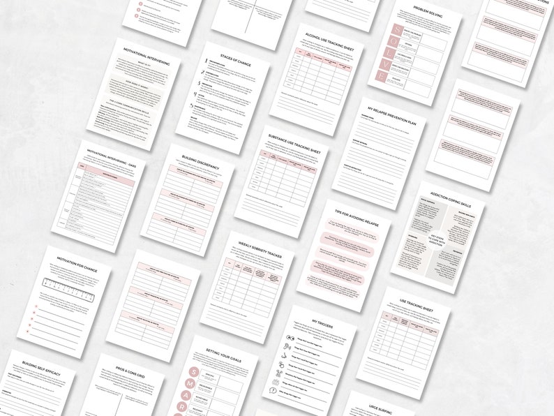 Addiction Recovery Worksheets: Motivational Interviewing Questions ...